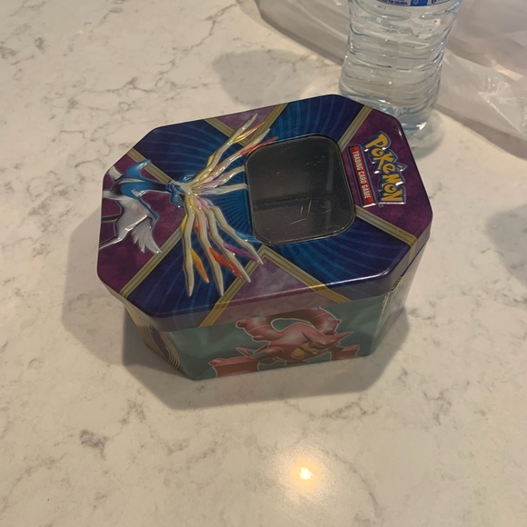 Pokemon | Toys | Pokmon Card Blue And Green Tin Box | Poshmark